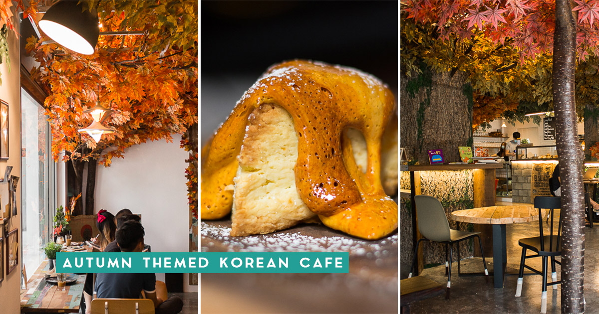 Kreams Maxwell: Korean Café Decorated In Autumn Foliage Selling Dalgona ...