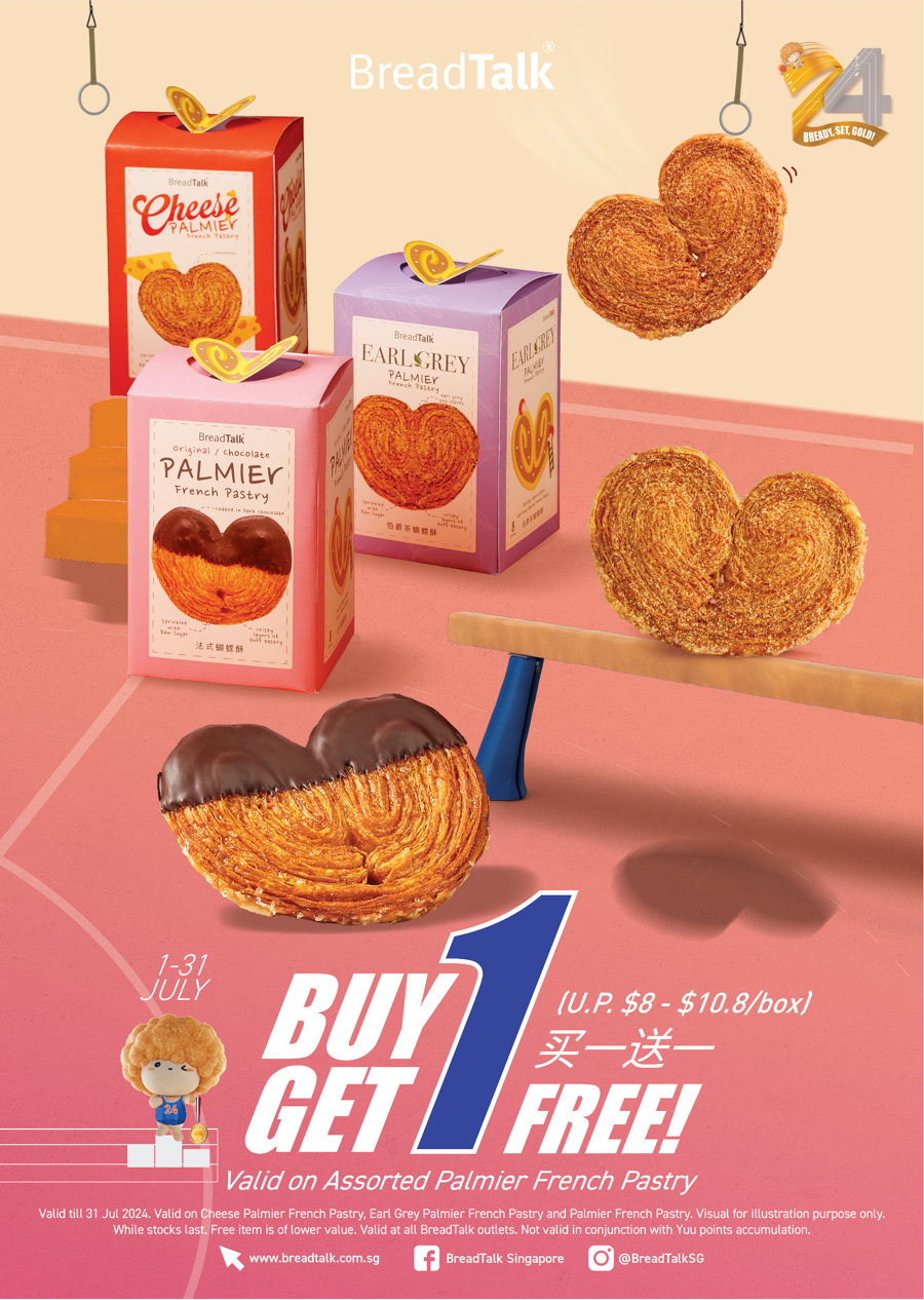 BreadTalk 24th Anniversary Deals: Buy-1-Free-1 Pastries, $10 ...