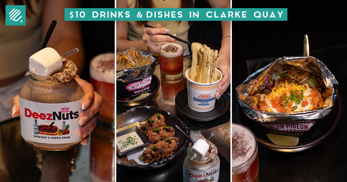 Neon Pigeon Snack Attack: $10 Cocktails & Bar Bites In Clarke Quay With ...